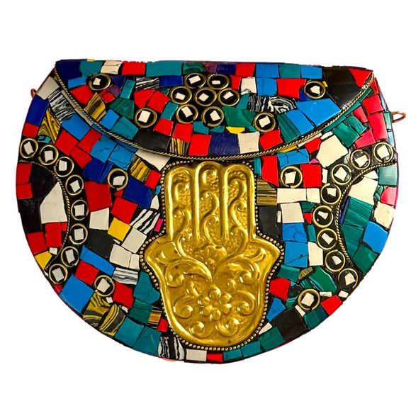 Ramla | Bags | Ramla Moroccan Handmade Mosaic Clutch With Embossed ...